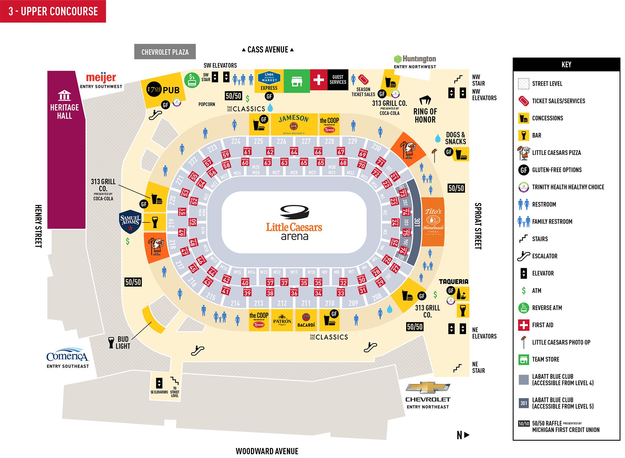 Little Caesar Arena Venue & Parking Maps | 313 Presents